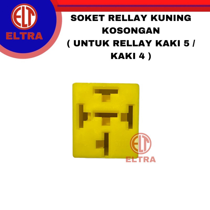 Jual Socket soket konektor connector rellay riley kuning untuk kaki 5 ...
