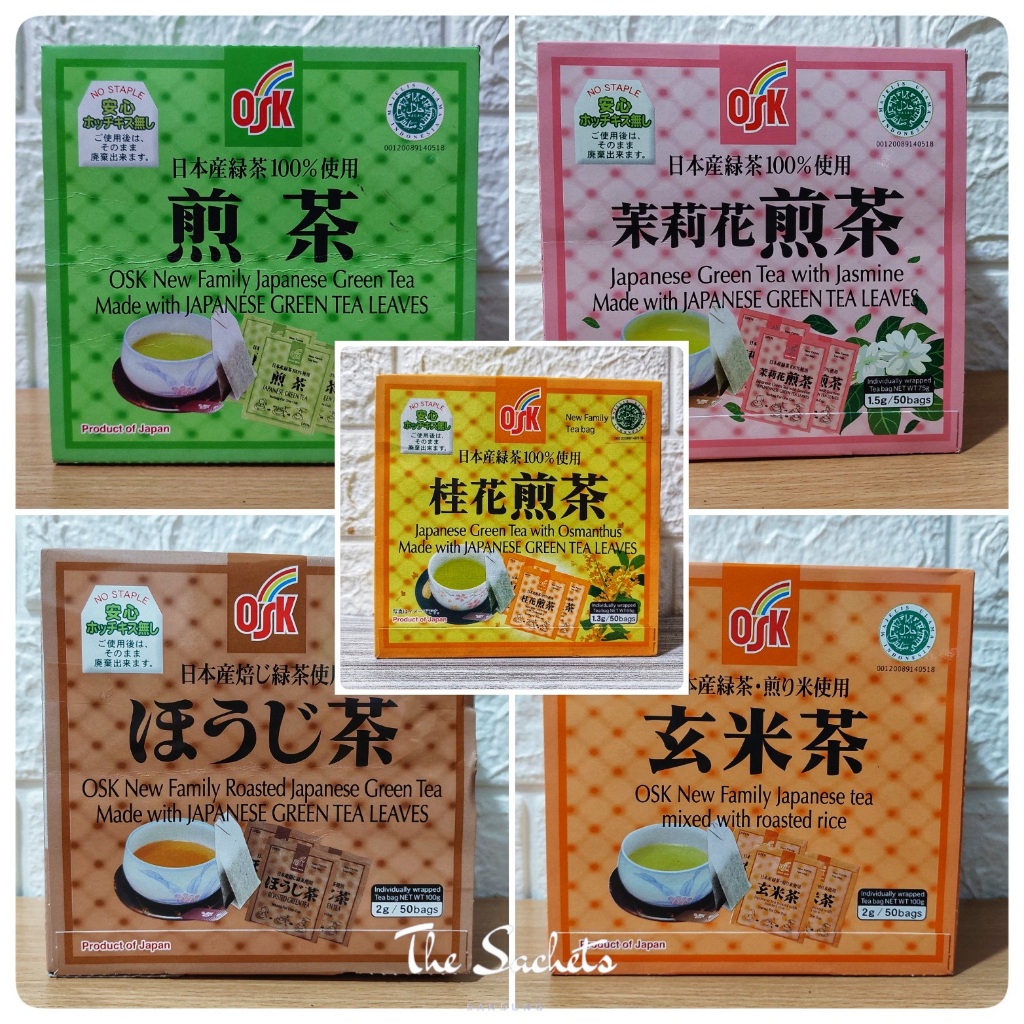 Jual OSK New Family Japanese Green Tea Oolong Puer Barley Sachet ...