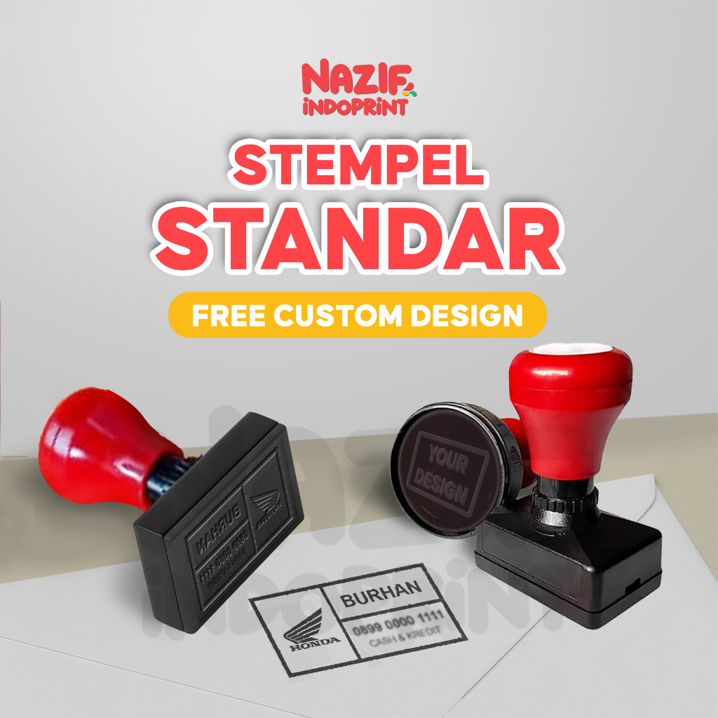 Jual Stempel Nama Ukuran Standar / Stempel Custom / Stempel Lunas / Stempel Flash Otomatis ...