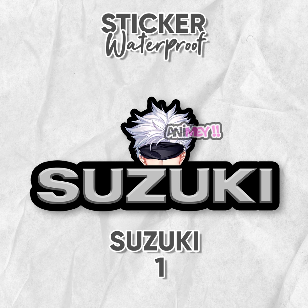 Jual Stiker Gojo Satoru Logo Suzuki / Stiker Anime Waterproof | Shopee ...