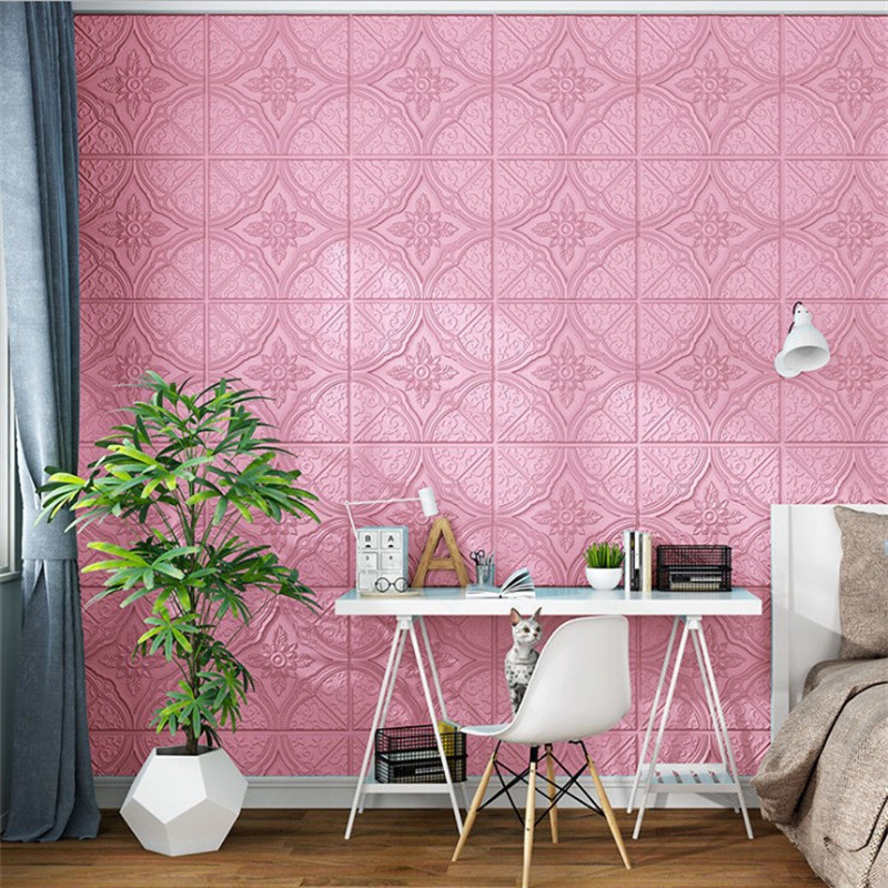 Jual HL0537 Wallpaper Dinding 3D Motif Foam Batik Bunga More High ...