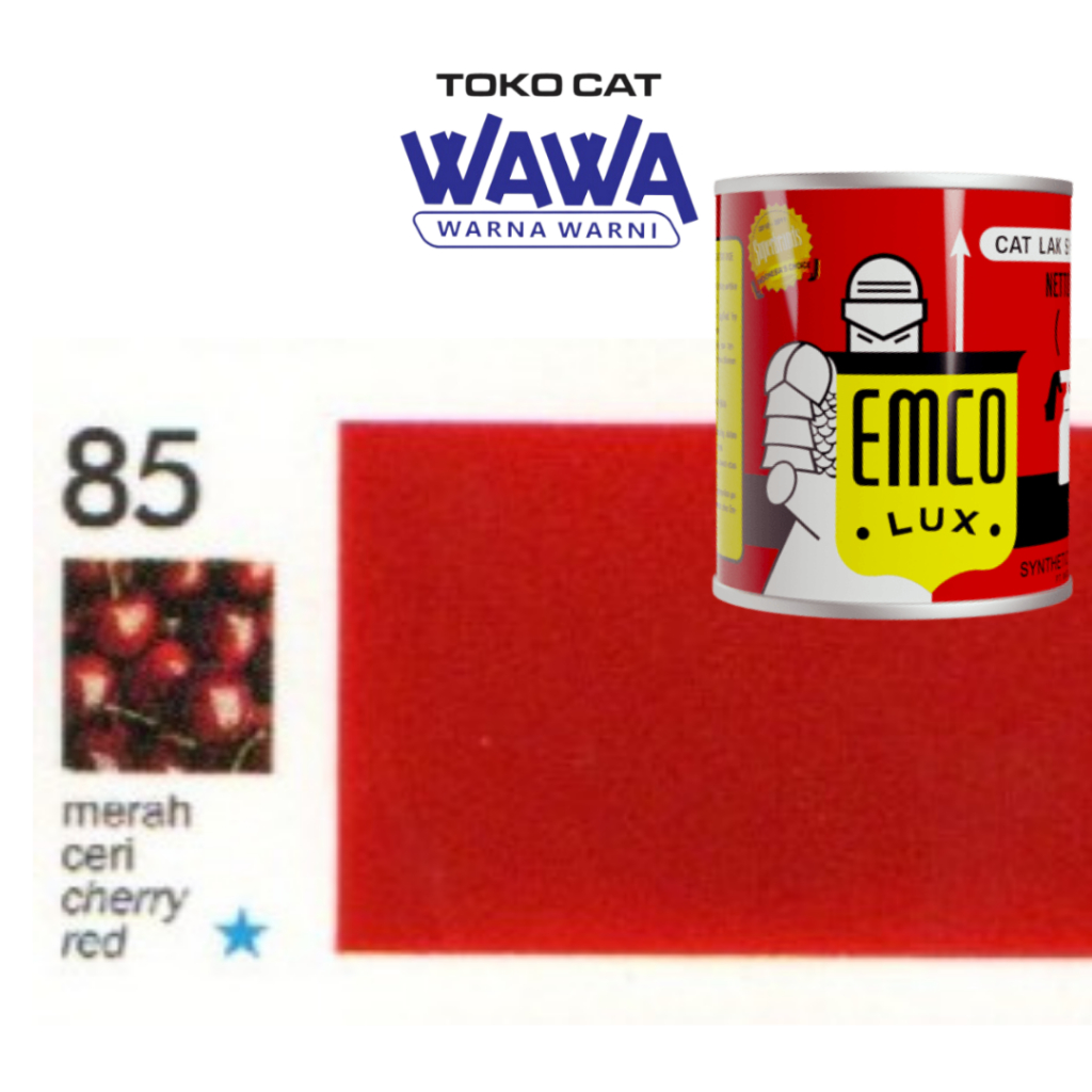 Jual Emco Lux cat kayu dan besi sintetis Cerry Red 85 (bintang) 1kg ...