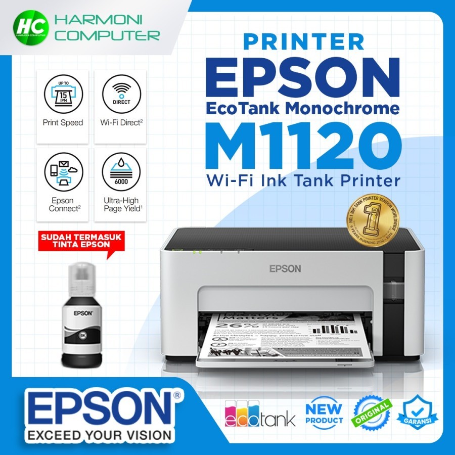 Jual Printer Epson EcoTank Monochrome M1120 Wi-Fi Ink Tank | Shopee ...