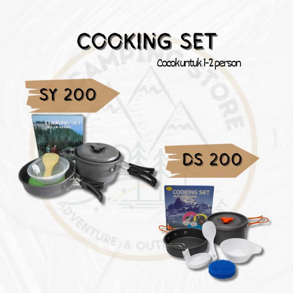 Jual Alat Masak Camping Gunung Outfoor Cooking Set SY 200 / DS 200 Nesting Masak Outdoor / Alat ...