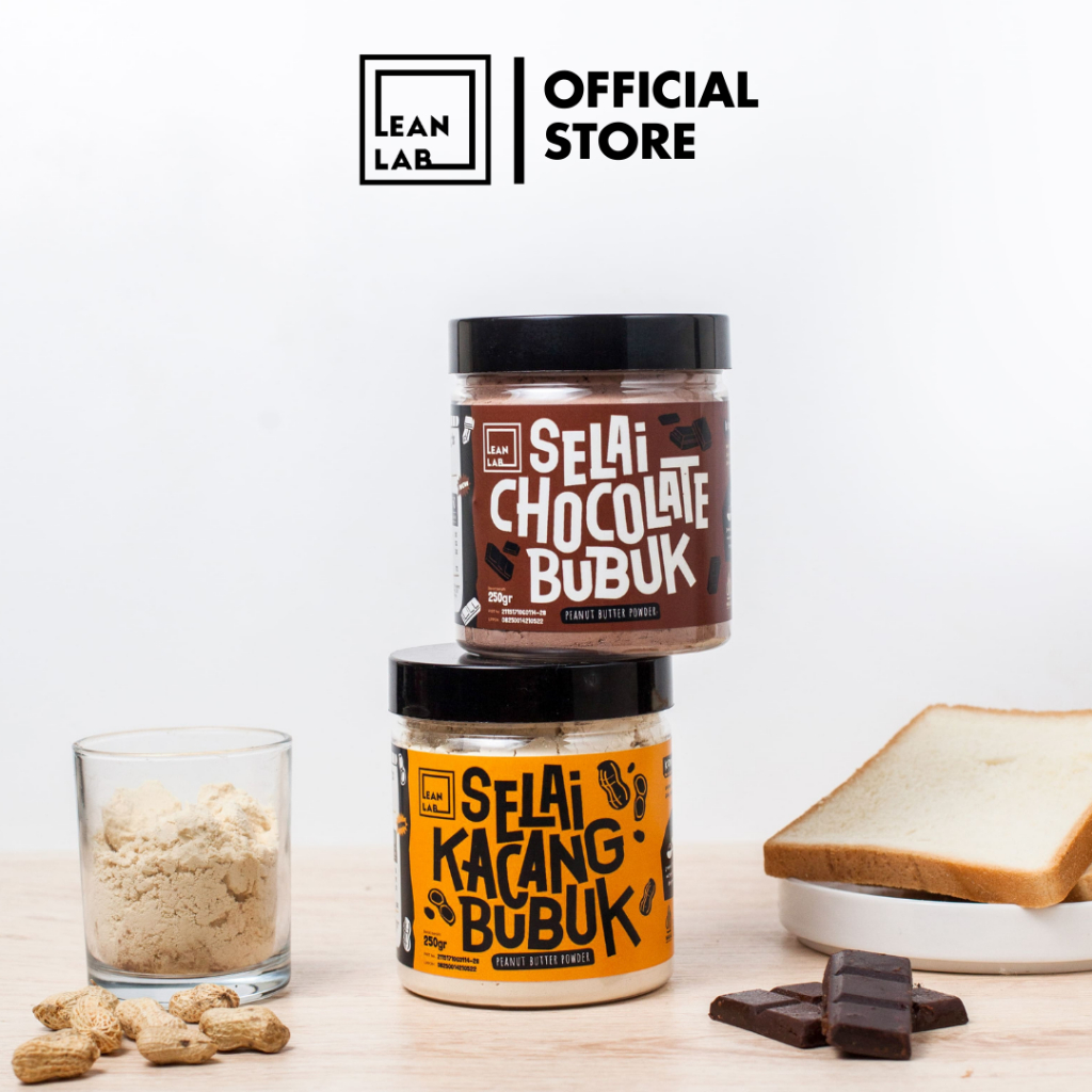 Jual Lean Lab Selai Starter Pack (250gr x2) Peanut + Chocolate Powder ...