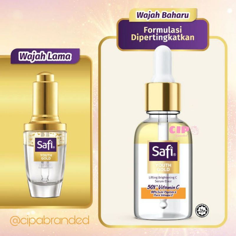 Jual Safi Malaysia | New Eliksir Safi Youth Gold Lifting Brightening C ...