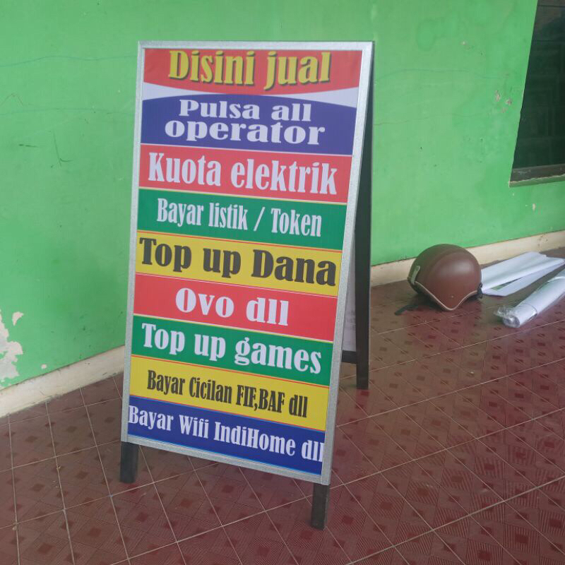 Jual standing banner 2 sisi / rangka spanduk ukuran T120cm x L50cm ...