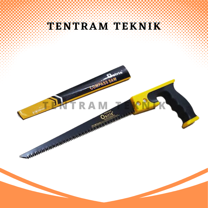Jual Gergaji Runcing Gagang PVC Karet 12" 300mm OSIRIS / Gergaji Kayu ...