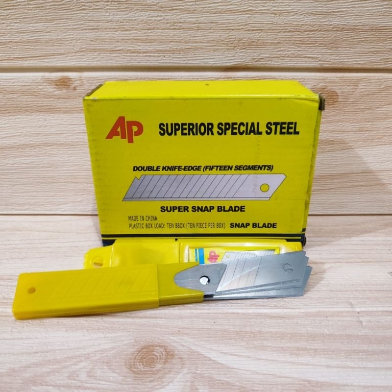 Jual Anak Pisau Cutter AP Refill cutter besar 1 slot isi 10 pcs ...