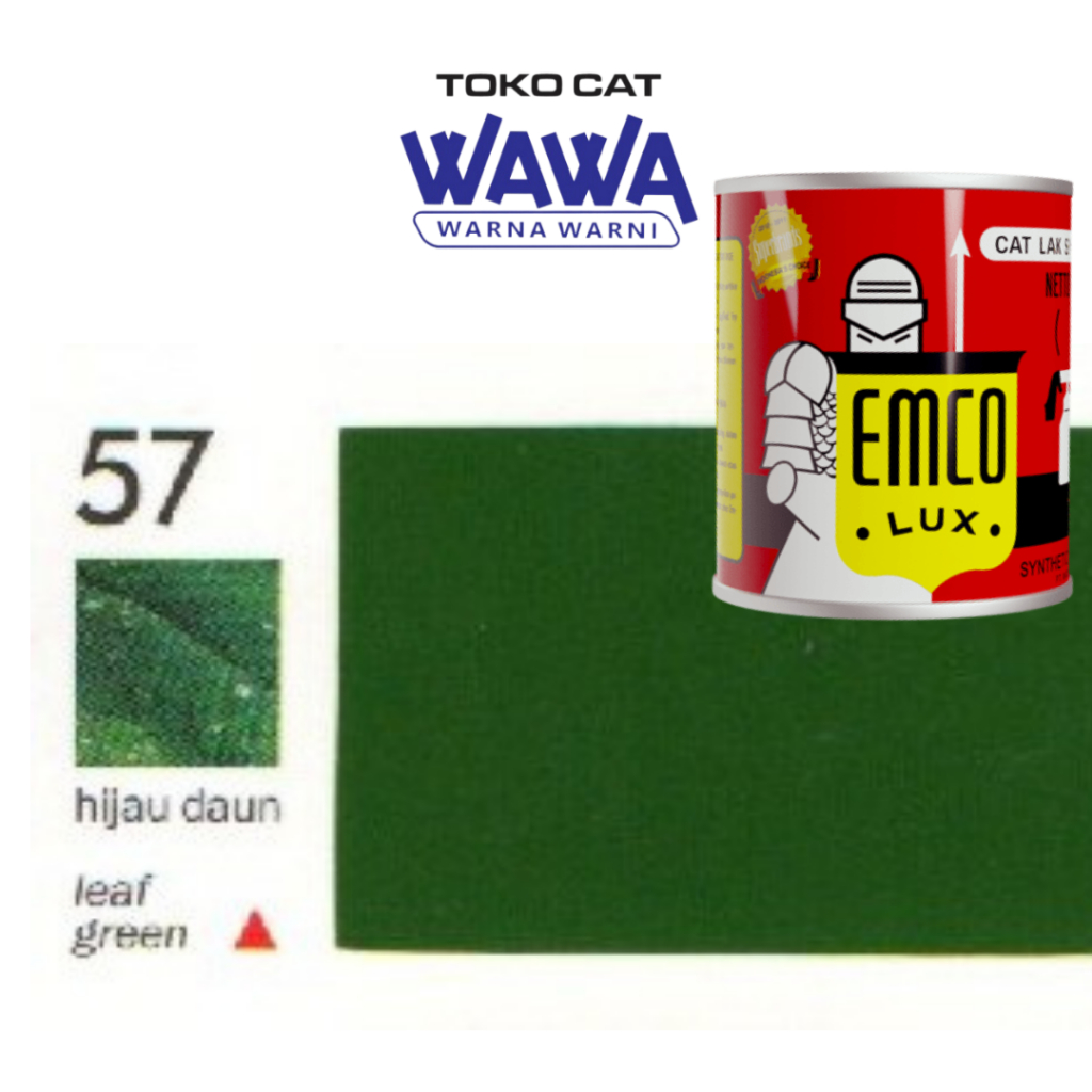 Jual Emco Lux cat kayu dan besi sintetis HIJAU DAUN 57_"SEGITIGA"_ 1kg ...