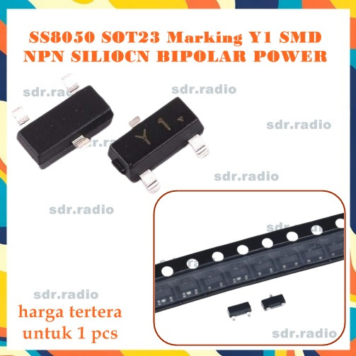 Jual SS8050 SOT23 Marking Y1 SMD NPN SILIOCN BIPOLAR POWER TRANSISTOR ...