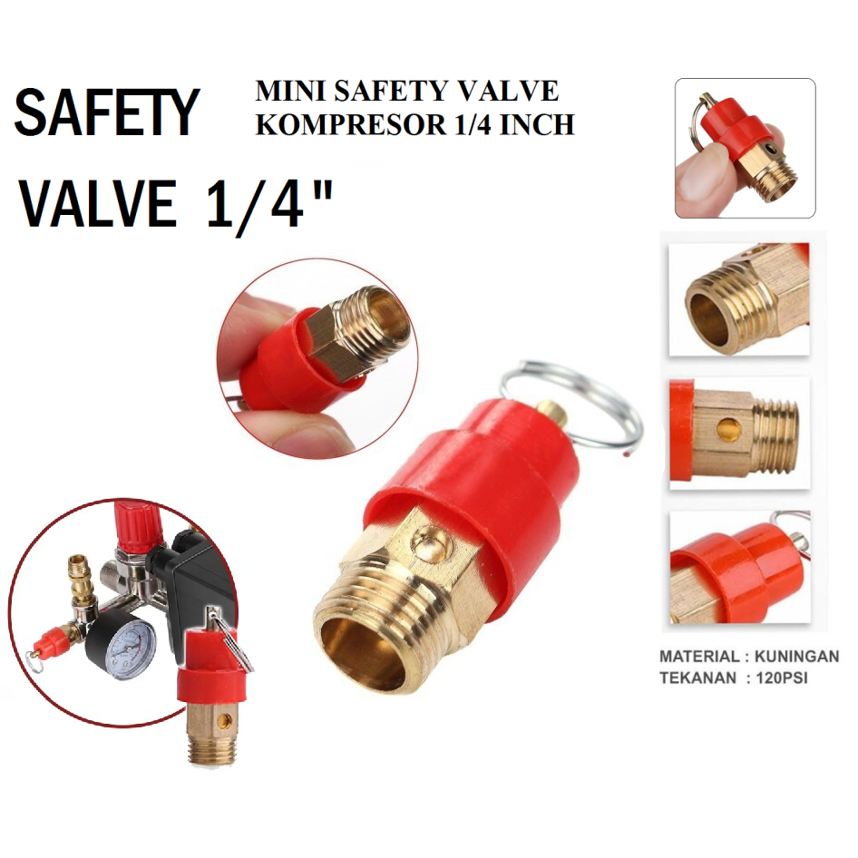 Jual Safety Valve Compressor Atau Kran Pengaman Tekanan Kompressor Mini ...