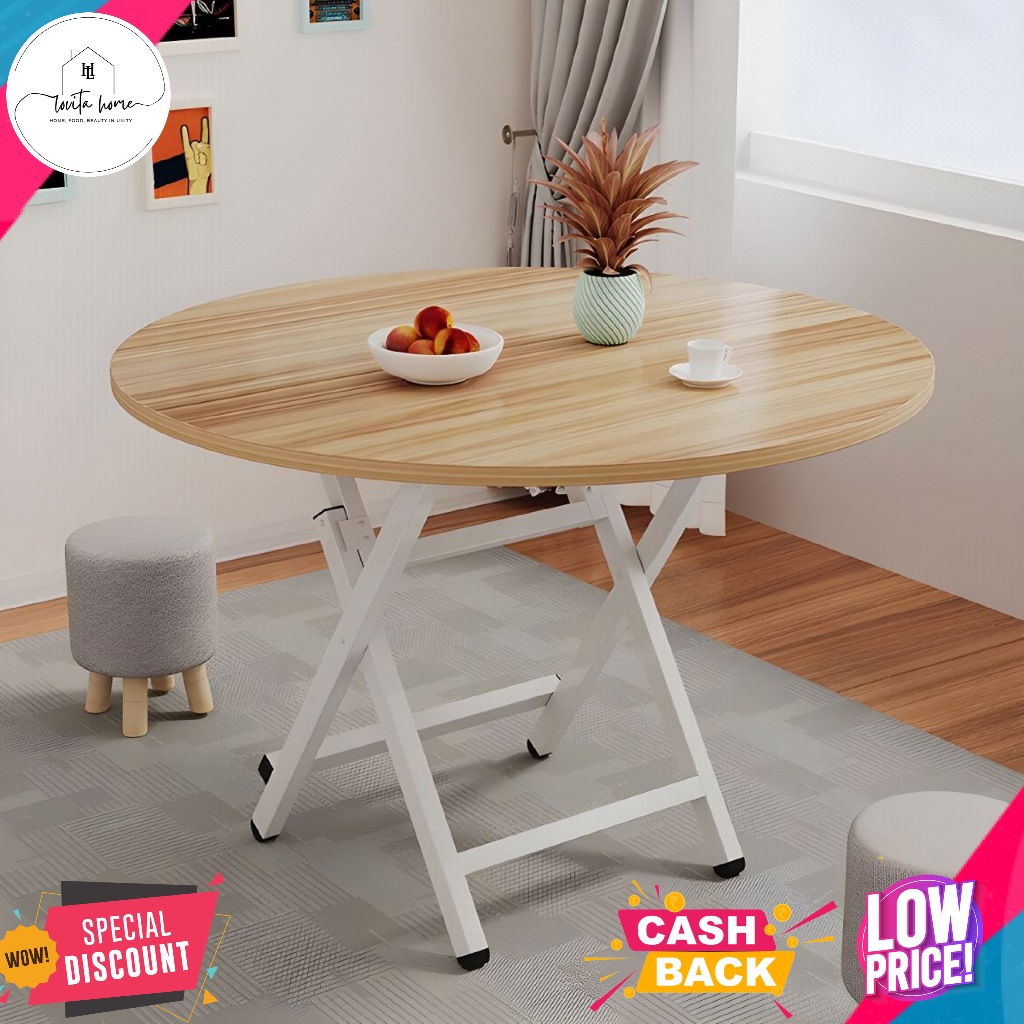 Jual Meja Bulat Besar Lipat / Coffee Table Besar / Meja Minimalis Meja ...