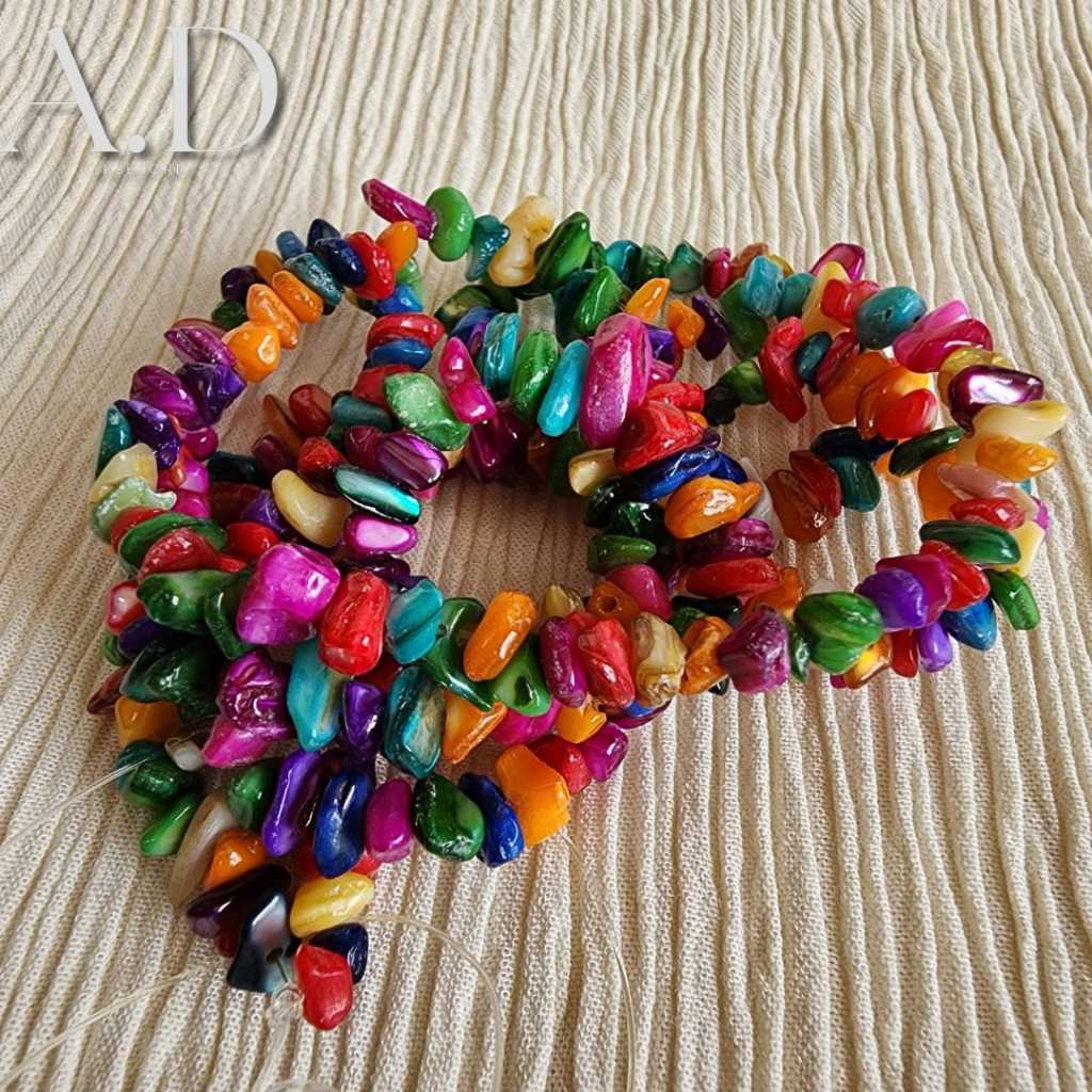 Jual Manik Krikil ASLI Batu KERANG Pecah Bahan Craft Panjang 70CM ...