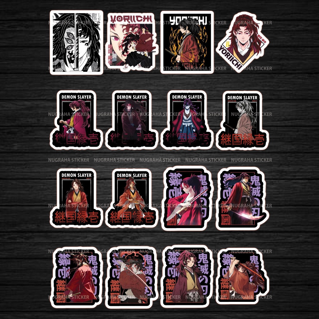 Jual 368 PCS Sticker Yoriichi Tsugikuni Demon Slayer - Yoriichi ...