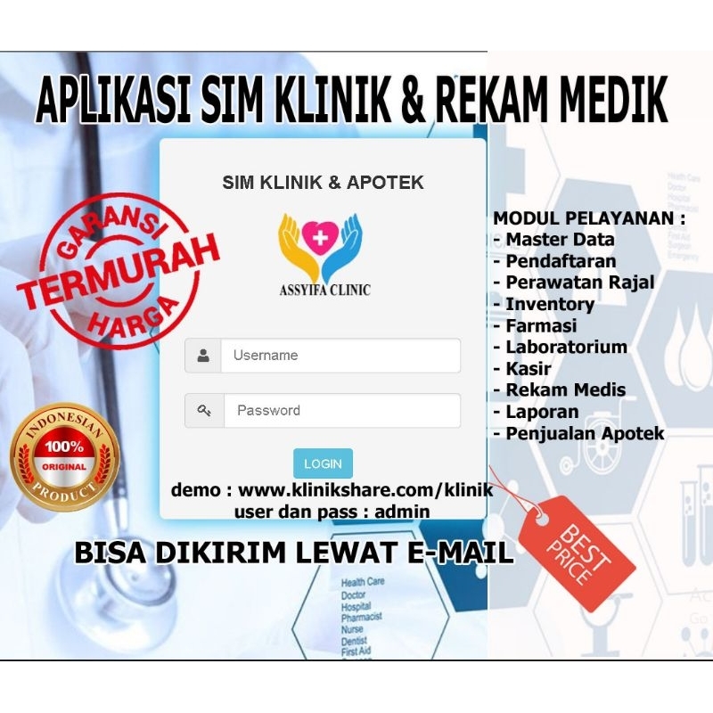 Jual SIM KLINIK Terlengkap Aplikasi Rekam Medis Rawat Jalan, Apotek, Kasir | Shopee Indonesia