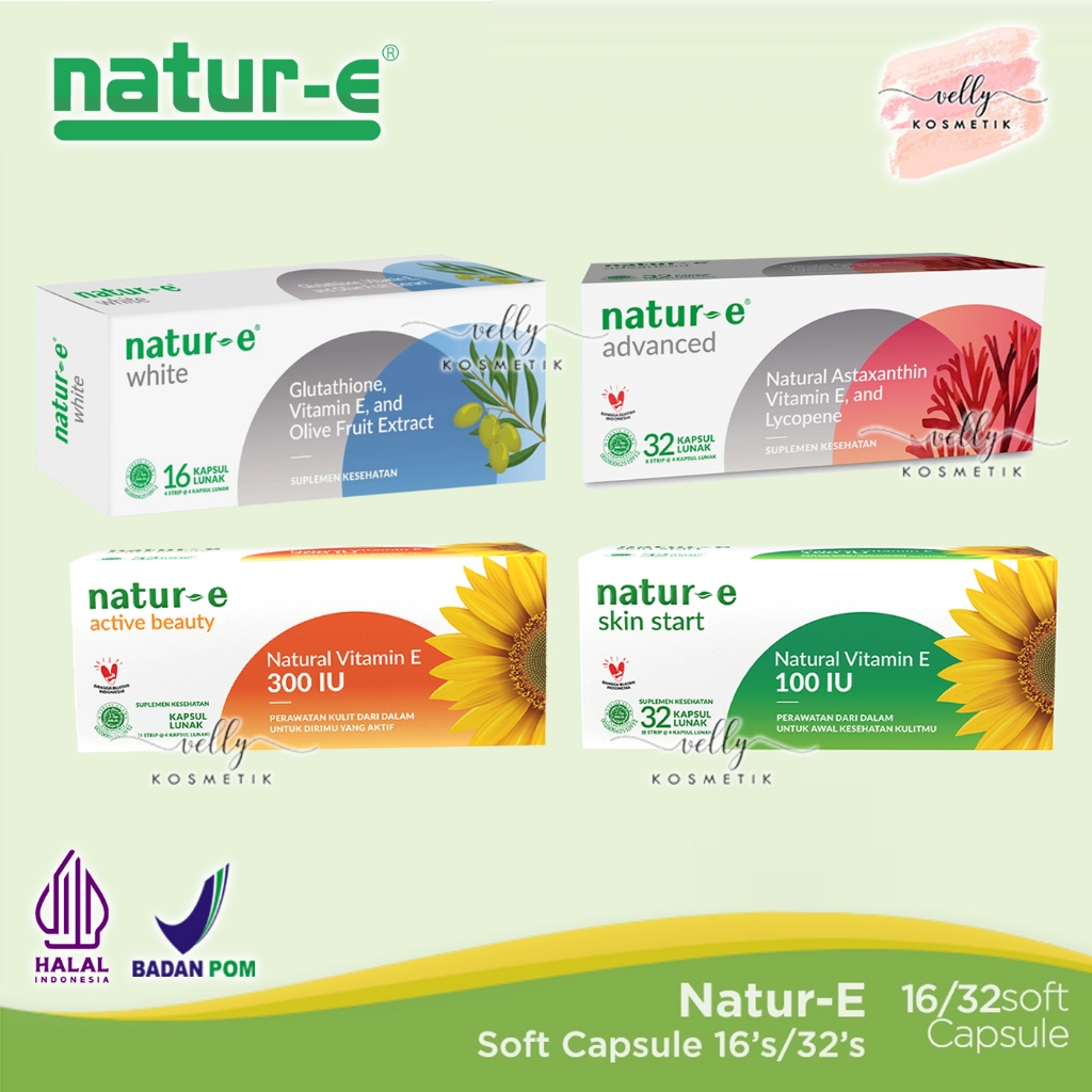 Jual NATUR-E Vitamin Soft Capsule Natur E White 100IU 300IU Advanced ...