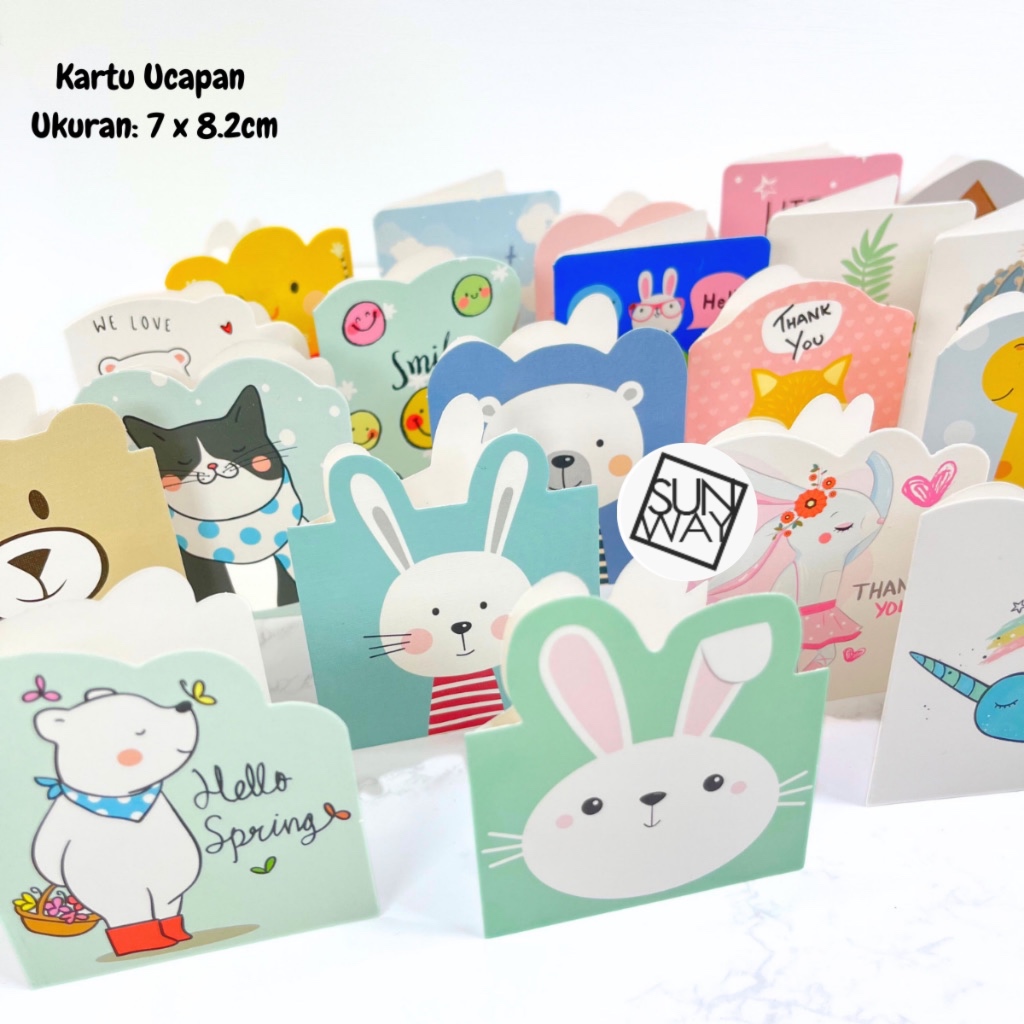 Jual Kartu Ucapan Karakter Lucu / Kartu Ulang Tahun / Kartu Terima ...