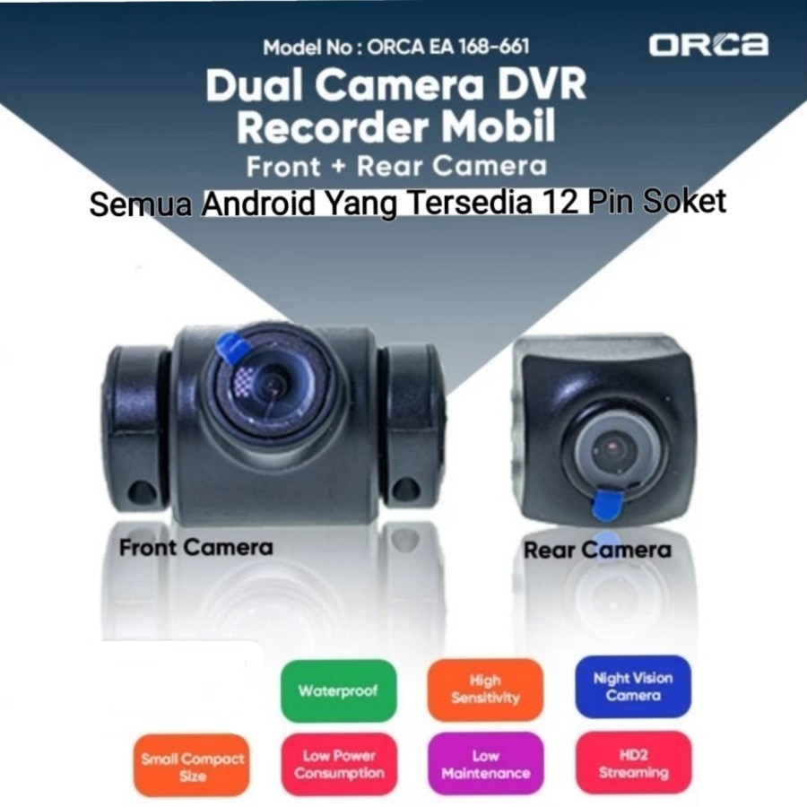 Jual Kamera DVR Orca Front & Rear Head Unit Android | Shopee Indonesia