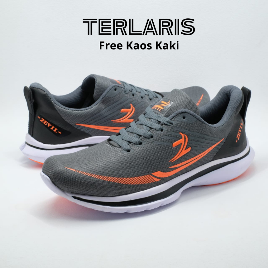 Jual Sepatu Olahraga Running Pria Ringan Sepatu Putih Cowok Lokal ...