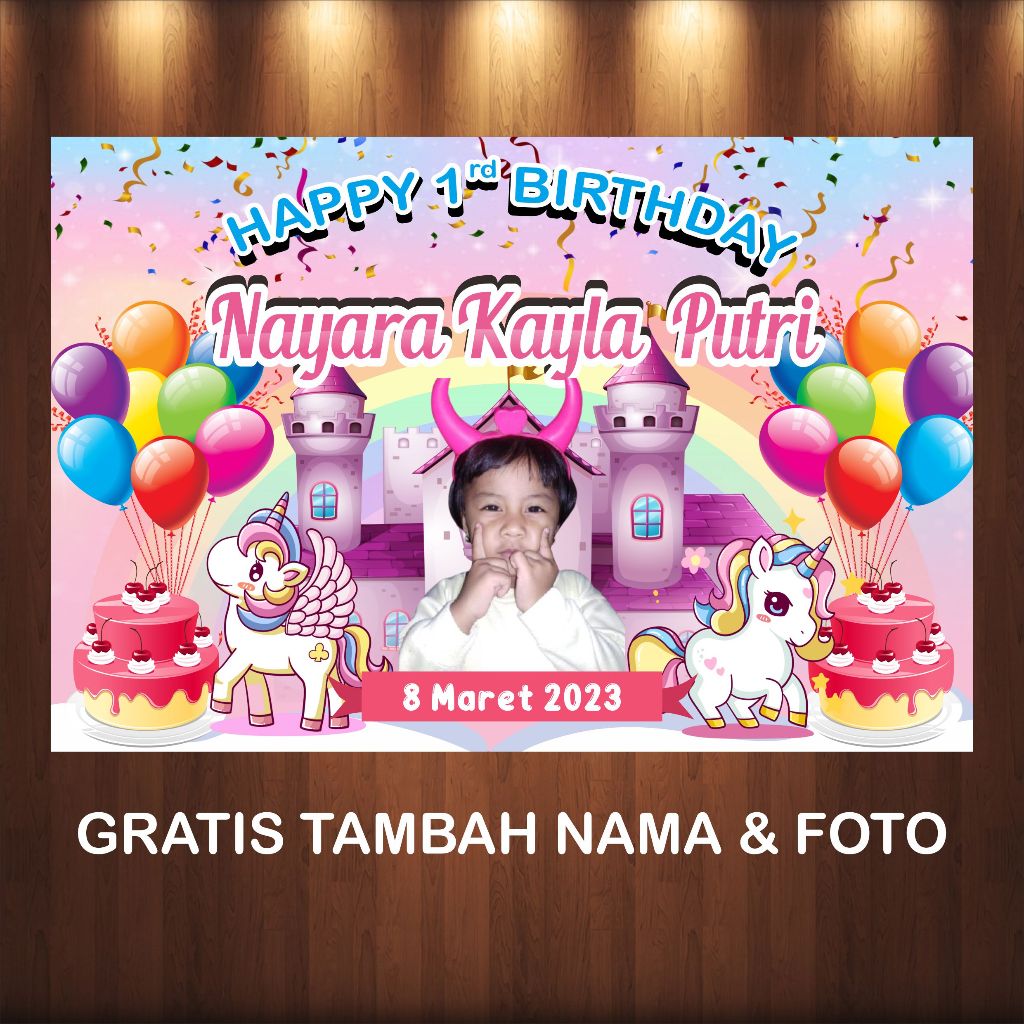 Jual SPANDUK / BACKDROP / BANNER ULANG TAHUN ANAK CUSTOM GRATIS DESIGN ...