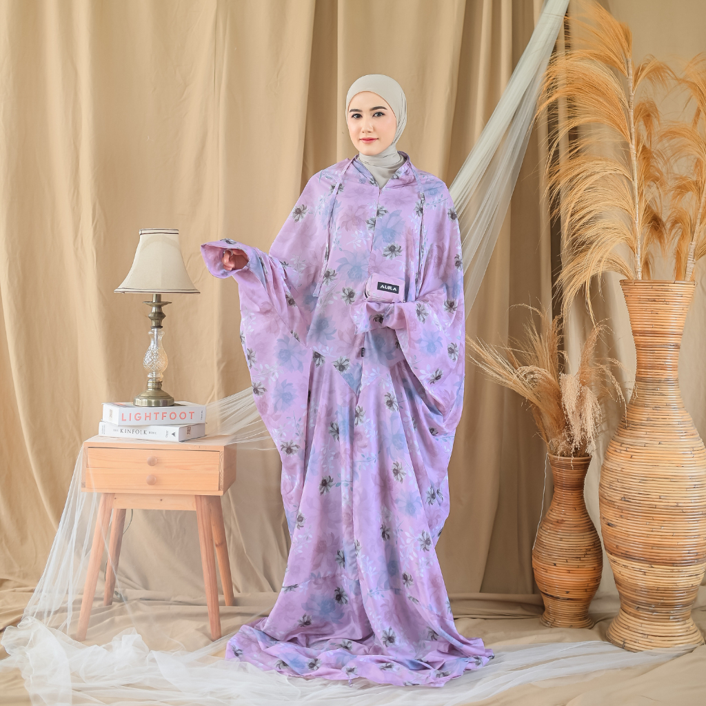 Jual Mukena Traveling Mini Motif Floral Terusan 2in1 Pouch Terkecil ...