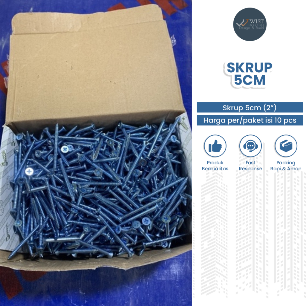 Jual Skrup Sekrup Kayu Self Tapping 5 cm (Harga Per 10pc) | Shopee ...