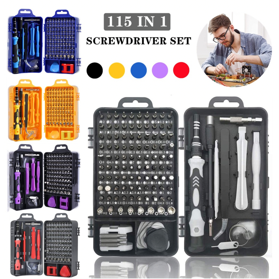 Jual Obeng Set 115 in 1 obeng hp Multifungsi Alat Bongkar Mini Precision Untuk Smartphone Laptop ...