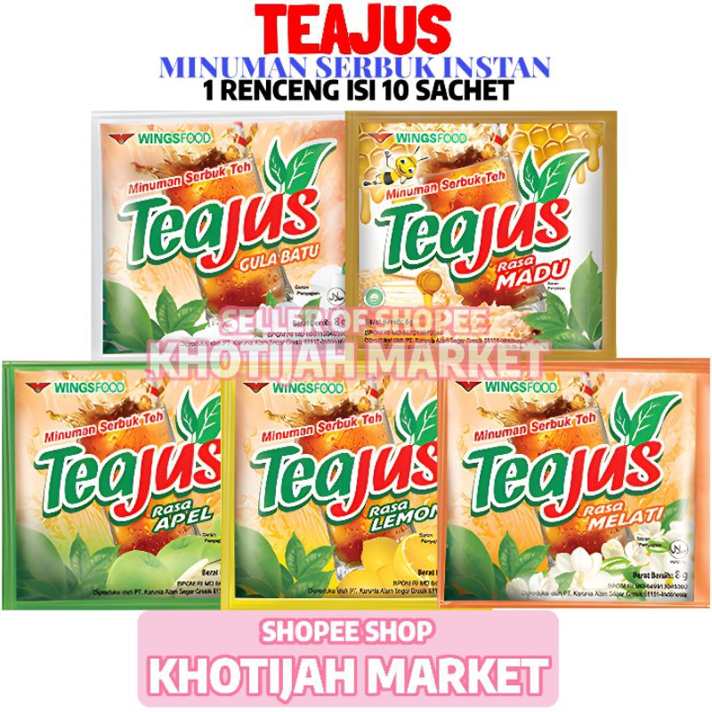Jual Teajus Minuman Serbuk 1 Renceng Isi 10 Sachet | Shopee Indonesia