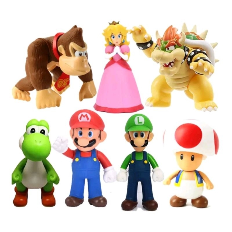 Jual Mainan Anak Miniatur Figure Super Mario Bros | Shopee Indonesia