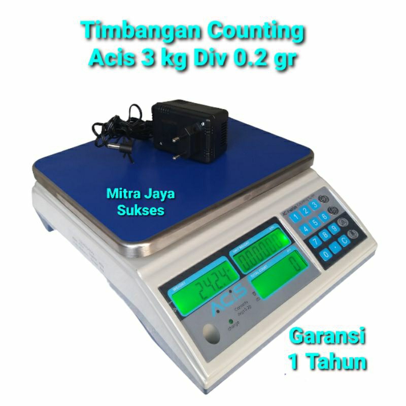 Jual Timbangan Counting Digital Acis AC 3 kg Ketelitian 0.2 gr Timbangan Hitung AC 3X | Shopee ...