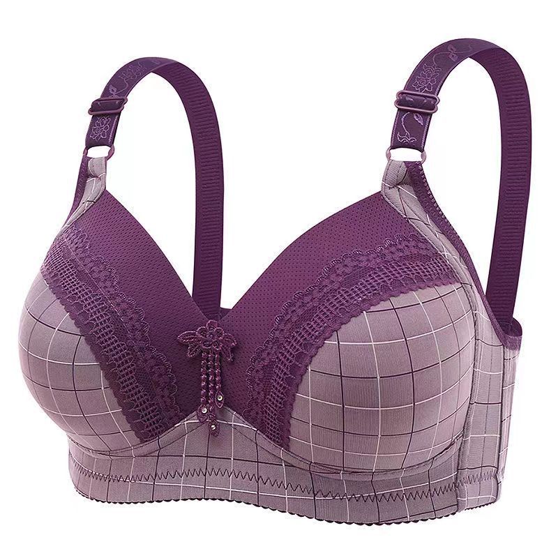 Jual Bra Wanita Big Size Motif Kotak Bh Perempuan Push Up Ukuran 44 ...