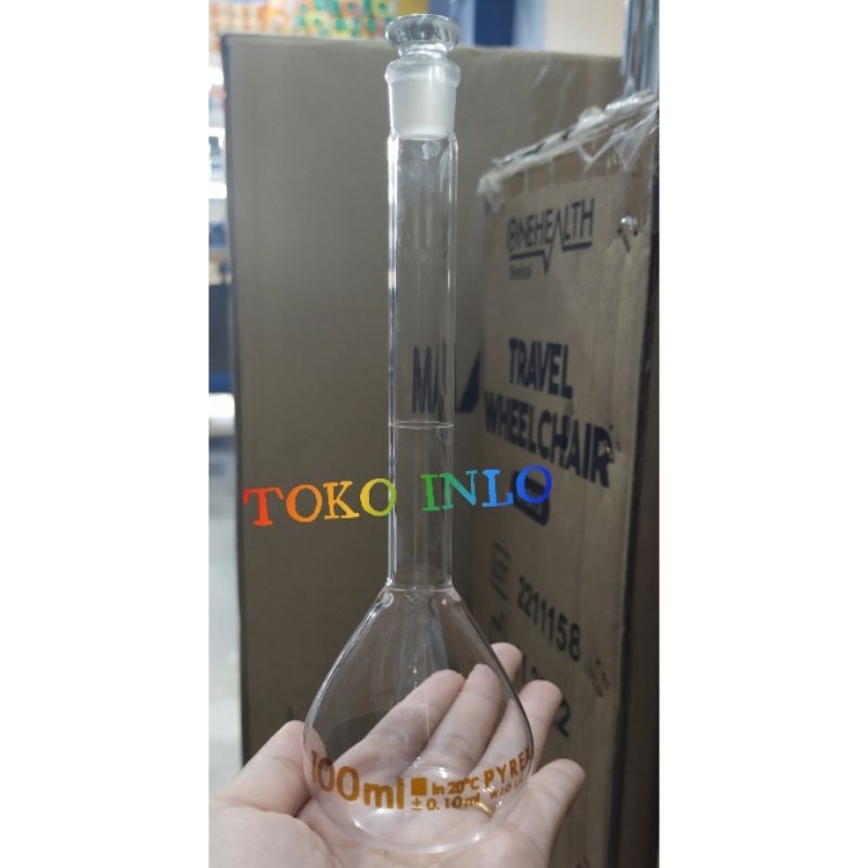 Jual Labu Ukur 100 ml Pyrex/volumetric flask 100ml | Shopee Indonesia