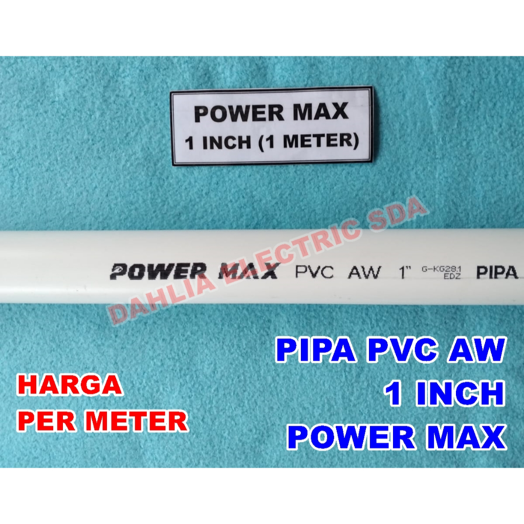 Jual PIPA PVC 1 INCH AW POWER MAX PUTIH 1 METER | Shopee Indonesia
