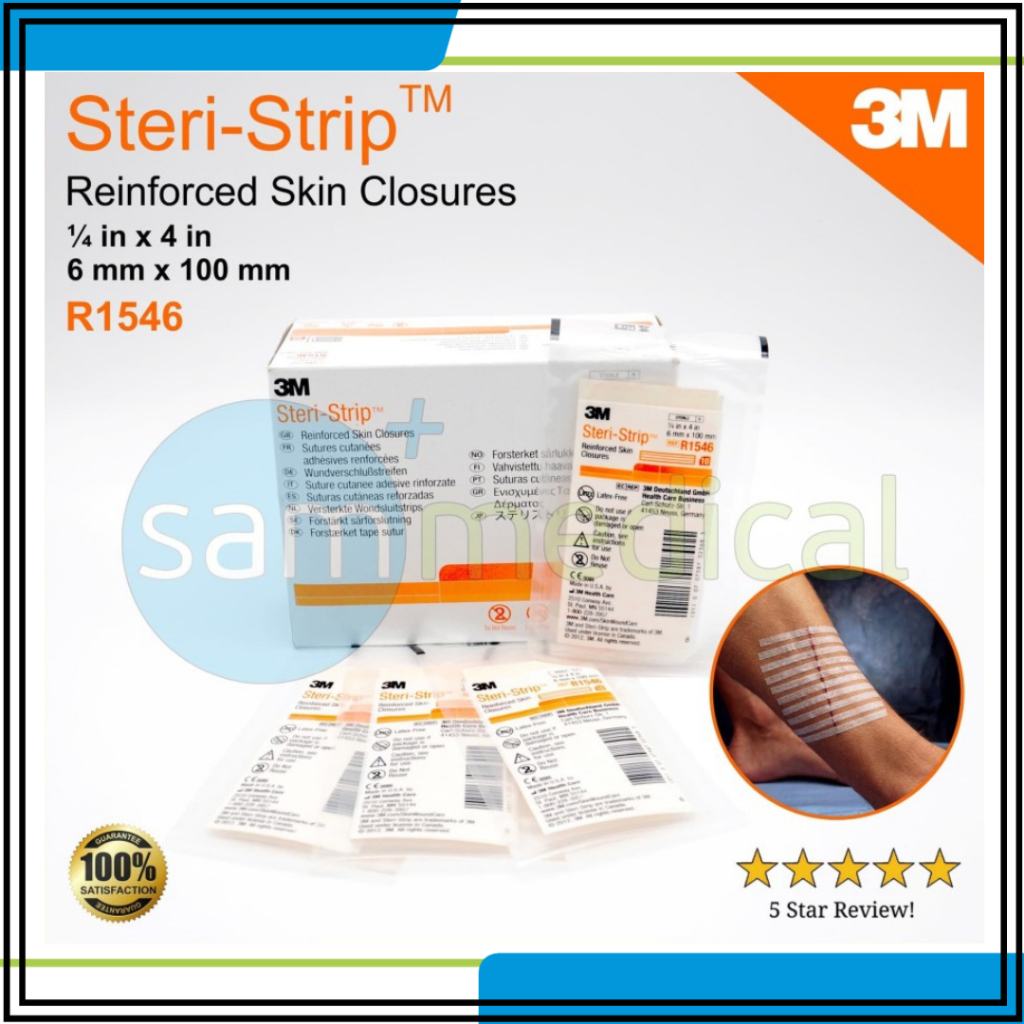 Jual 3M STERI STRIP R1546 Skin Closure Tutup Luka tanpa Jahitan ...