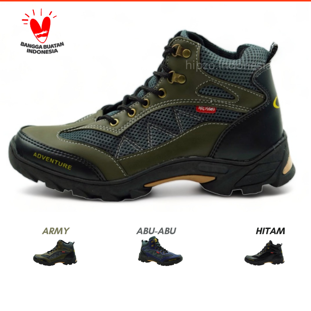 Jual Sepatu Pria Original 100% boots Original Kasual Casual Boots kulit hiking Gunung Hipzo M032 ...