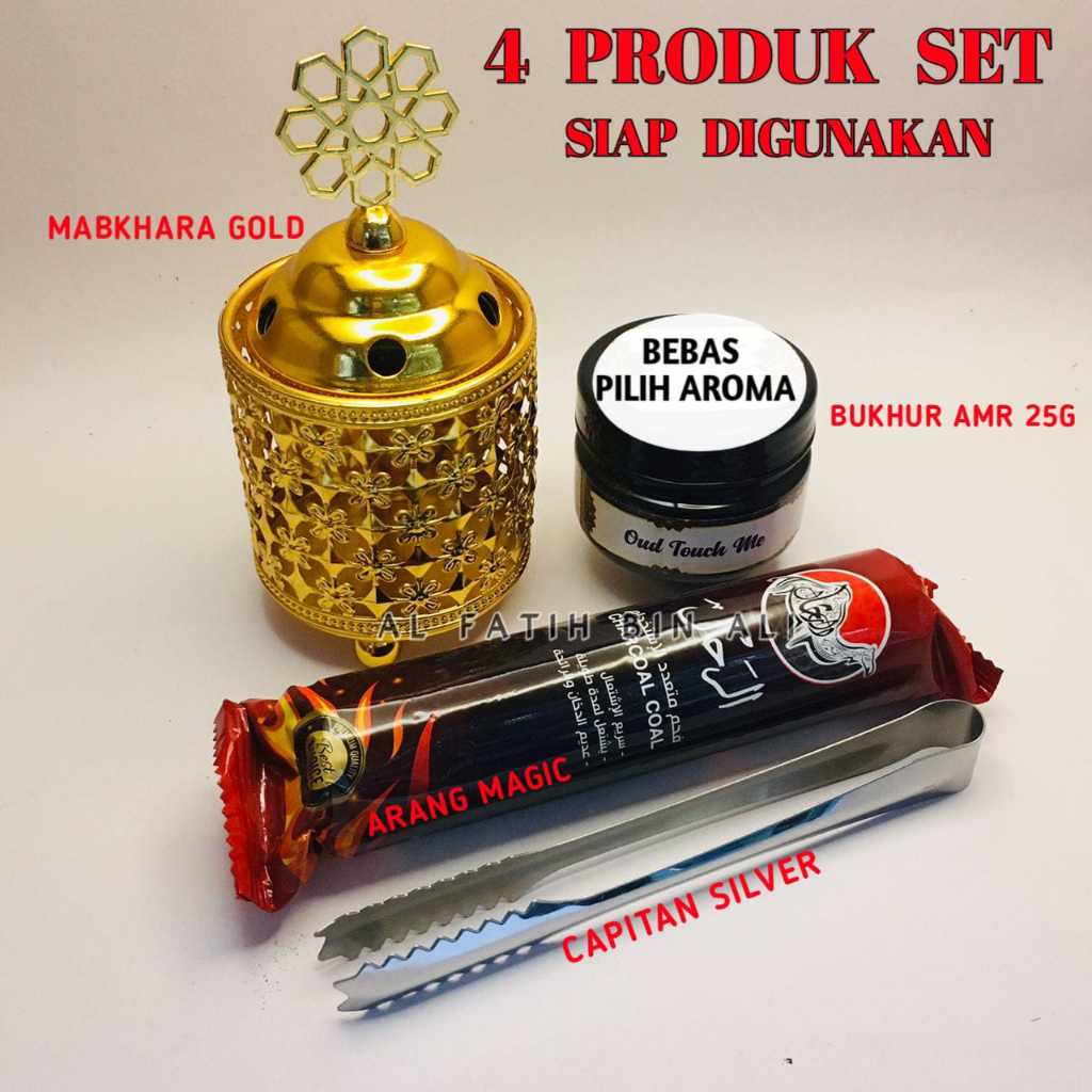 Jual Paket Buhur Set 4 Produk Mabkhara Bukhur Arang Magic capitan Siap ...