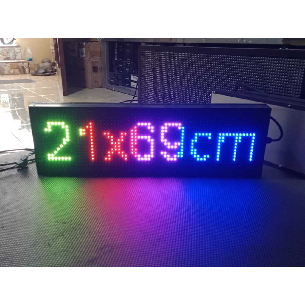 Jual Running Text P10 2 Panel Ukuran 21x69 cm Outdoor | Shopee Indonesia