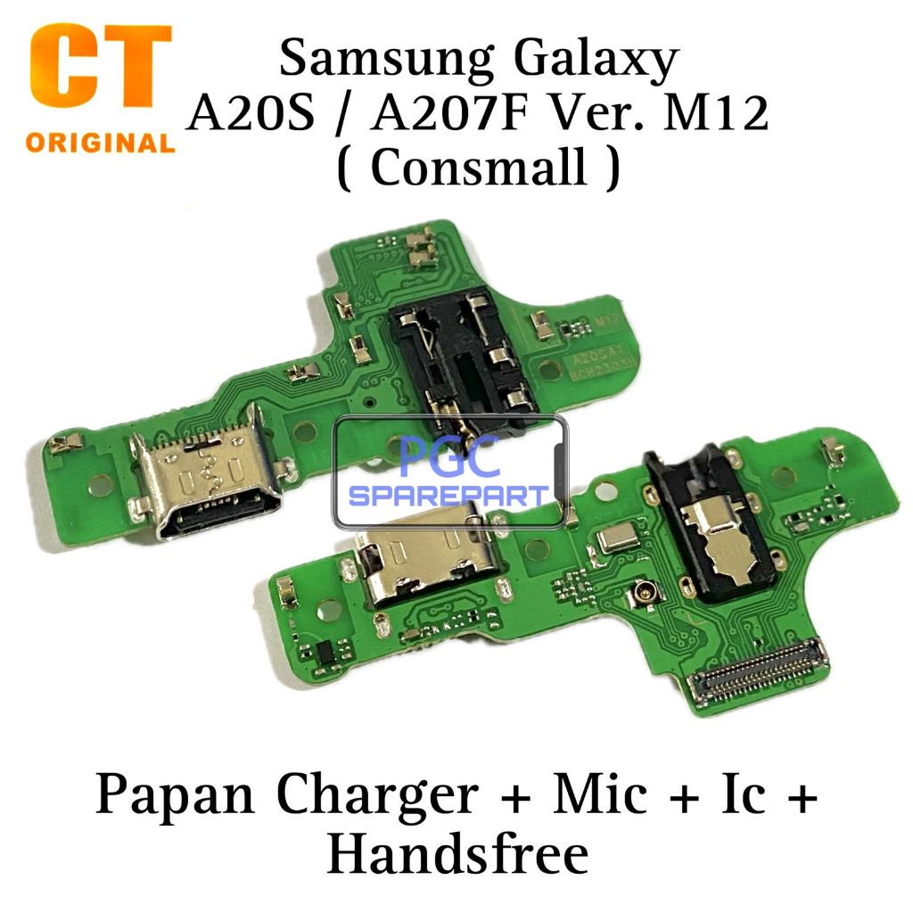 Jual Original CT Ada IC - Papan PCB Konektor Charger + MIC + Handsfee Samsung Galaxy A20S / A207 ...