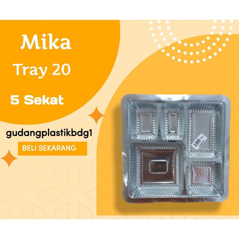 Jual HARGA GROSIR ! Tray Mika Nasi Box 20 x 20 / Mika Makanan Kotak Box ...