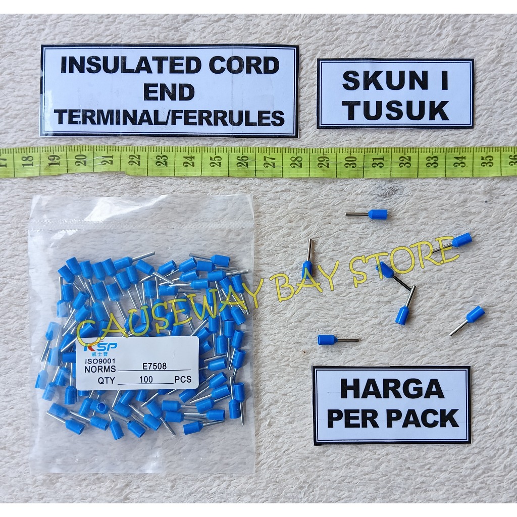 Jual Skun I FERRULES E7508 BIRU 1 PACK (100 PCS) | Shopee Indonesia
