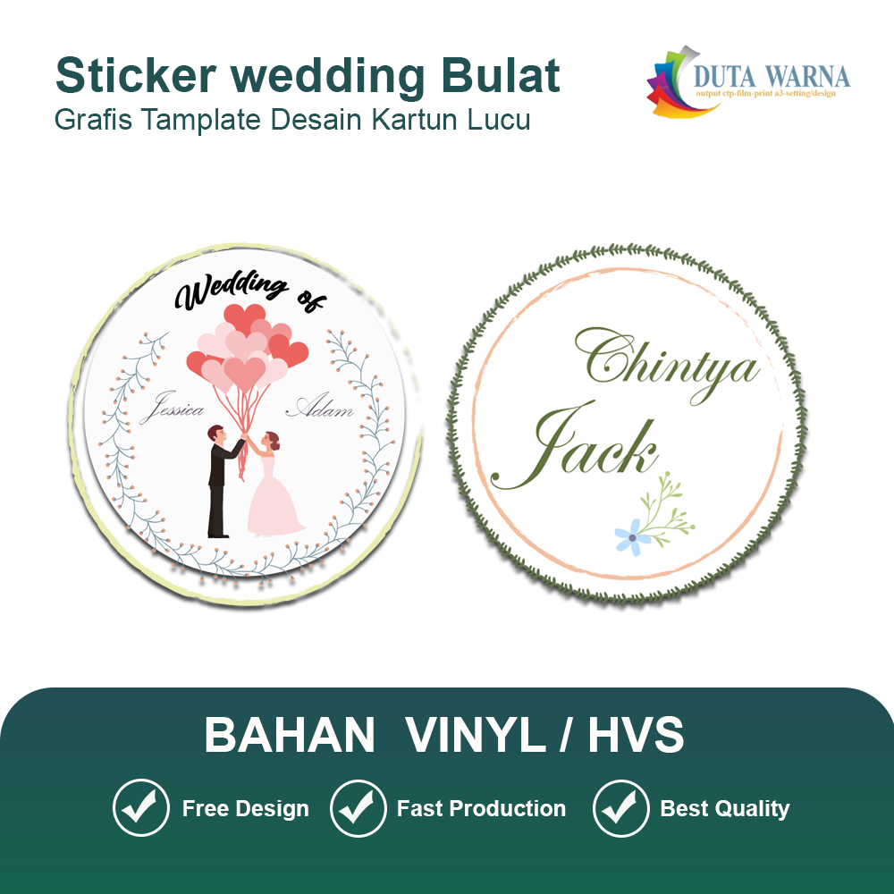 Jual STIKER WEDDING BULAT / STIKER SOUVENIR NIKAH / STIKER CUSTOM ...