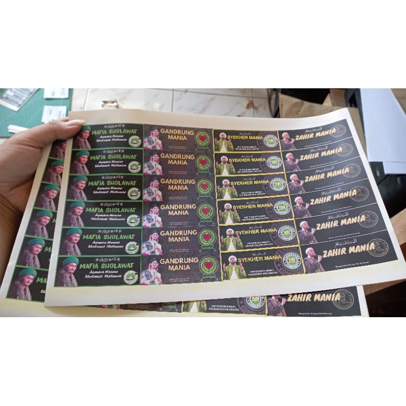 Jual (Lembaran isi 20 stiker) Stiker Zahir Mania Syekher Mania Mafis ...