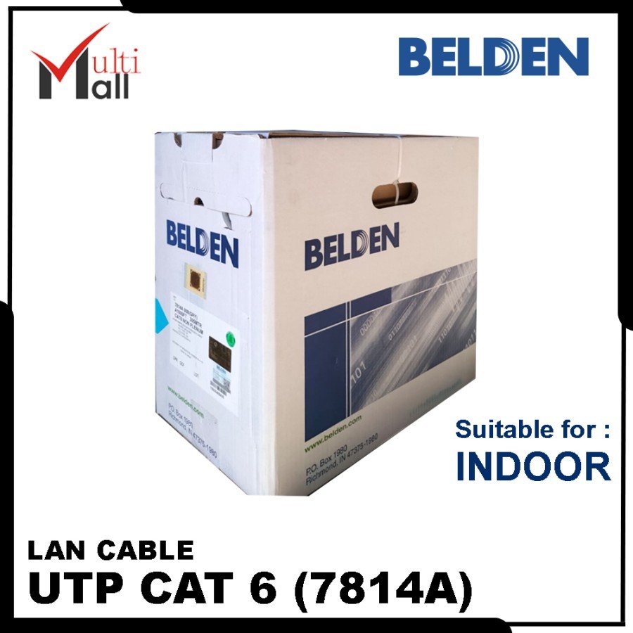Jual Belden UTP Cable CAT 6 Cat6 Kabel LAN 7814 305m Indoor | Shopee ...
