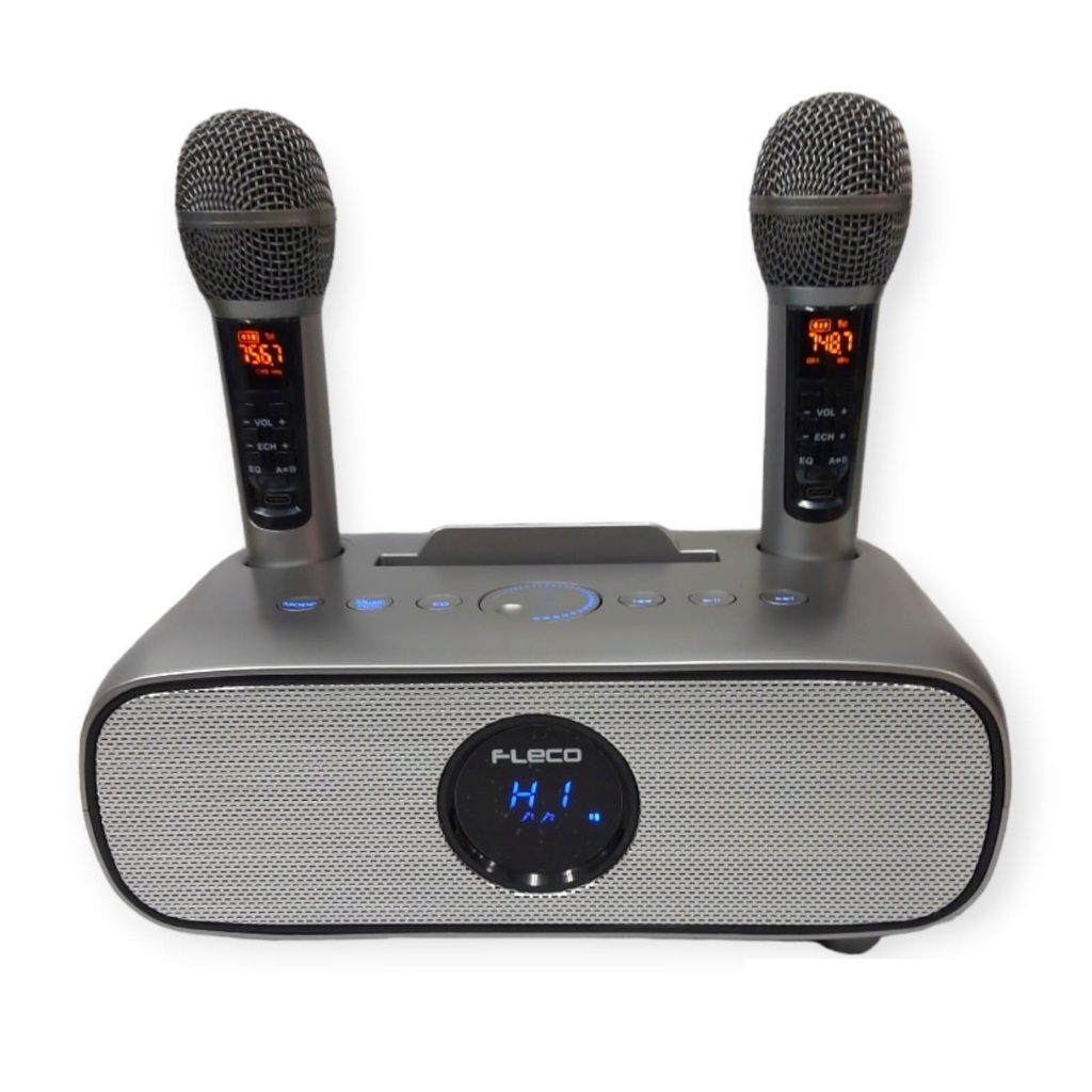 Jual Fleco Speaker Bluetooth Karaoke FL-316 Free 2 Mic Wireless ...