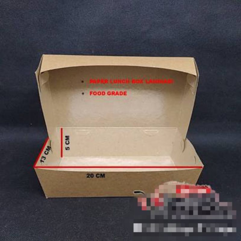 Jual PAPER LUNCH BOX KRAFT L LAMINASI/ BOX MAKANAN/ WADAH MAKANAN ...