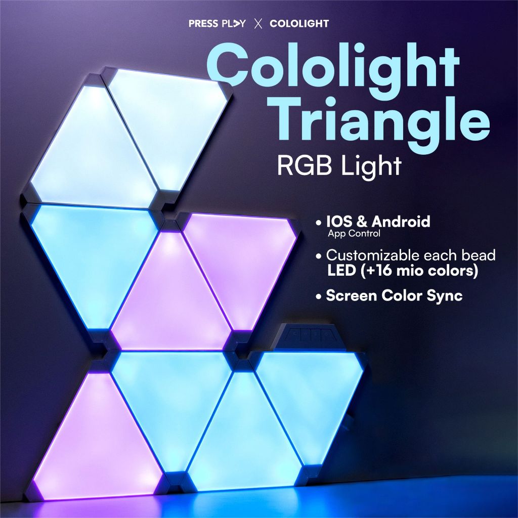 Jual Cololight RGB Triangle Light Kit Customizable LED Multicolor Kit ...