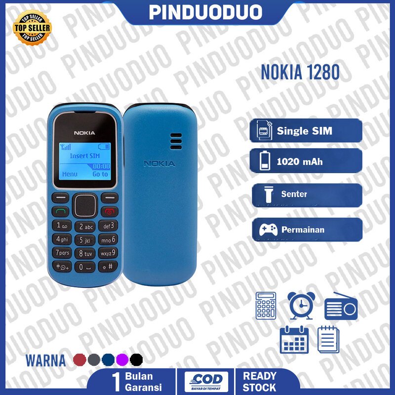 Jual Hp nokia 1280 Fullset Jadul Grosir Murah | Shopee Indonesia