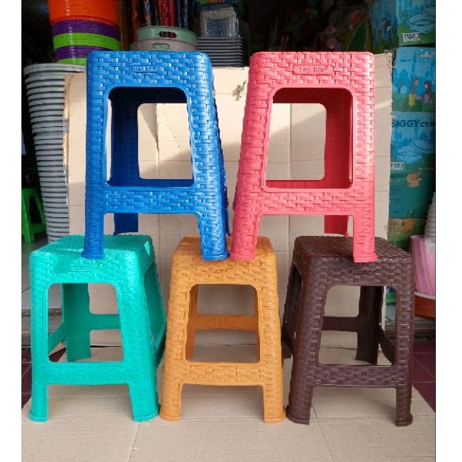 Jual Bangku baso/bangku duduk plastik model anyaman tabitha | Shopee ...