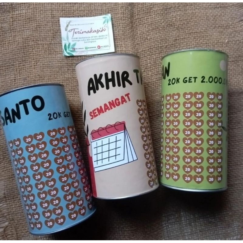 Jual Celengan Custom/Celengan Viral/ Celengan Target/kado ultah/kado ...